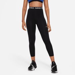 Nike Pro 365 7/8-Leggings mit hohem Taillenbund und Mesh-Einsatz für Damen - Schwarz