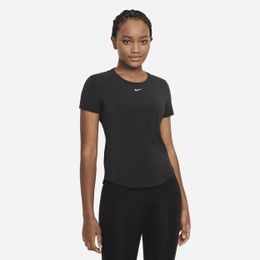 Nike Dri-FIT UV One Luxe Kurzarm-Oberteil mit Standardpassform für Damen - Schwarz