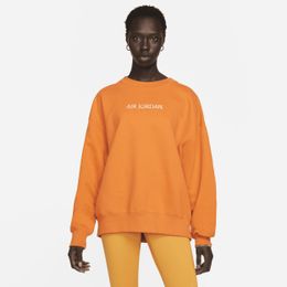 Air Jordan Damen-Rundhals-Sweatshirt - Orange