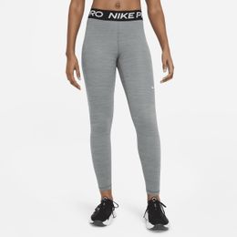 Nike Pro Leggings mit mittelhohem Bund und Mesh-Einsatz für Damen - Grau