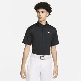 Nike Dri-FIT Tour einfarbiges Golf-Poloshirt für Herren - Schwarz