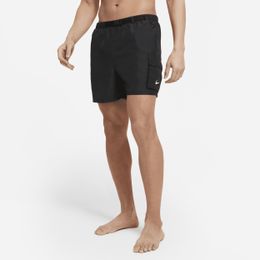 Nike verstaubare Schwimmhose mit Gürtel für Herren (ca. 12,5 cm) - Schwarz