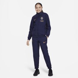Paris Saint-Germain Strike Nike Dri-FIT Fußball-Trainingsanzug aus Webmaterial für ältere Kinder - Blau