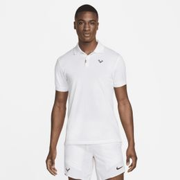 The Nike Polo Rafa Herren-Poloshirt in schmaler Passform - Weiß
