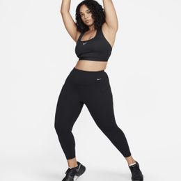 Nike Universa 7/8-Leggings mit Taschen, mittlerem Halt und hohem Bund für Damen - Schwarz