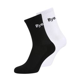 Mister Tee Socken 'HI - Bye' Damen Gr&ouml;&szlig;e 39/42 schwarz / wei&szlig;