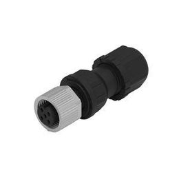 W&Uuml;RTH ELEKTRONIK W&uuml;rth Elektronik Feldkonfektionierbarer Steckverbinder, M12, Steckbuchse, Gerade, Pole - 5, Gel&ouml;tet, Panelmontage - 643722100005