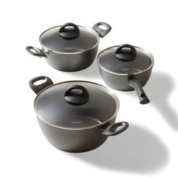 Stoneline&reg; CERAMIC Kochgeschirr-Set, 6-tlg. mit Glasdeckeln