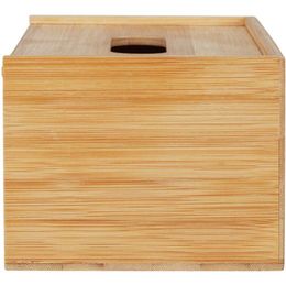 Kosmetiktuchbox Allegre, Aus Bambus und Rattan, Braun, Bambus natur, Rattan natur - braun - Wenko