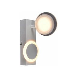 Lampe, Meriza led Wandspot weiß, 1x led integriert, 10W led integriert, (1200lm, 3000K), Kopf schwenkbar - weiß - Brilliant
