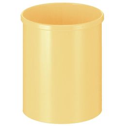 Proregal-betriebsausstattung Zum Besten Preis - Stillvoller runder Metall Papierkorb 15 Liter, HxØ 30,5x25,5cm Gelb - Gelb