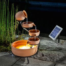 Esotec - Solar Kaskadenbrunnen mit Akku + led Solarbrunnen Gartenbrunnen 101304