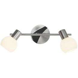 Lampe Tiara Spotrohr 2flg eisen/weiß 2x D45, E14, 40W, geeignet für Tropfenlampen (nicht enthalten) Köpfe schwenkbar - weiß - Brilliant