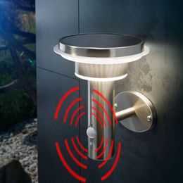 Solar Sensor-Wandleuchte Tini - Akku metall Edelstahl outdoor 102595 - Esotec