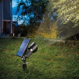 Solar Strahler Superspot aus Aluminium warm + kaltweiß Solarleuchte led Garten Esotec 102546