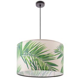 Deckenlampe Wohnzimmer Lampe Esstisch Pendelleuchte Blumen Palmen Deko E27 Pendelleuchte - Schwarz, Design 4 (Ø45,5 cm) - Paco Home