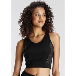 active by Lascana LASCANA ACTIVE Crop-Top schwarz Gr. XS (32/34) für Damen. Nachhaltig.