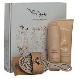 Angel Care Argan Therapy Produktbox (Shampoo, 2Phasen Sprühconditionerund Bürste)