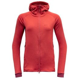 DEVOLD - Women's Nibba Merino Jacket Hood - Merinojacke Gr L rot