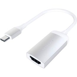 Satechi Type-C zu 4K HDMI USB-Adapter zu HDMI Typ A, USB Typ C, silberfarben