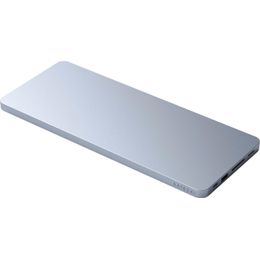 Satechi USB-C Slim Dock for 24" iMac Computer-Adapter USB-C zu MicroSD-Card, SATA, SD-Card, USB 2.0, USB Typ A, USB Typ C, 34 cm, blau
