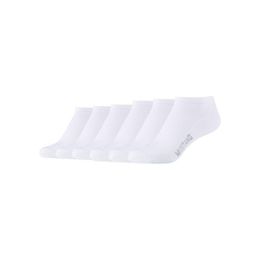 Mustang Sneakersocken (Packung, 6-Paar) Elastischer Komfortbund ohne Einschneiden, weiß