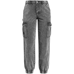 Forplay Washed Cargo Pants Cargohose grau in L