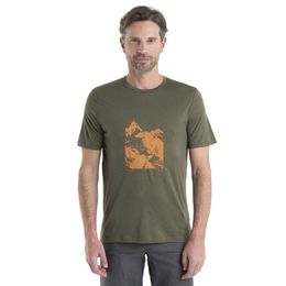 Icebreaker Merino 150 Tech Lite II T-Shirt Peak Grid - Mann - Loden - Größe XL