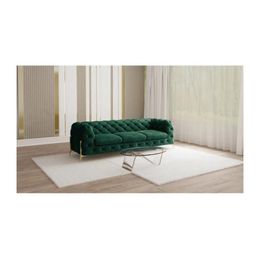 S-Style Möbel 3-Sitzer Ashley Chesterfield Sofa mit Goldene Metall Füßen
