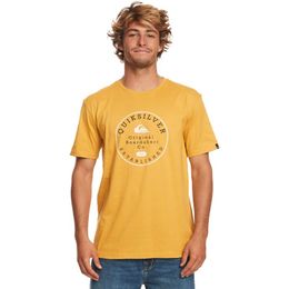 Quiksilver T-Shirt »Circle Trim« Mustard XL XL Stoff: Baumwoll-Jersey-Stoff [160 g/m2]