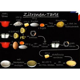 Postkarte Rezept- "Französische Küche: Zitronen-Tarte"