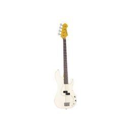 J & D E-Bass, PB Vintage 1963 Vintage White 4 Saiter Vintage-Style E-Bass mit Split-Coil Pickup