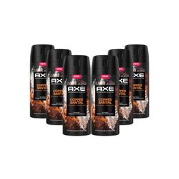 AXE Deo-Set Premium Bodyspray Copper Santal Deo ohne Aluminiumsalze 6x 150ml