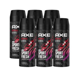 AXE Deo-Set AXE Bodyspray Recharge Sport Fresh 6x 150ml Deo ohne Aluminium