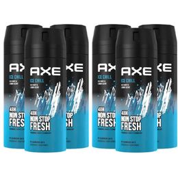 AXE Deo-Set Bodyspray Ice Chill Deo 6x150ml Deospray Deodorant Männerdeo