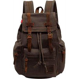 XDeer Schulrucksack Retro Segeltuch Rucksack