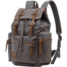 XDeer Schulrucksack Retro Segeltuch Rucksack