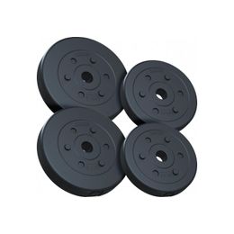 ScSPORTS® Hantelscheiben Set 15 kg Ø 30mm Kunststoff Gewichtsscheiben Gewichte