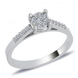 EinStein Diamant Verlobungsring Diamant Solitär Ring mit 0