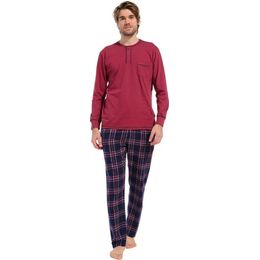 PASTUNETTE Schlafanzug Herren Pyjama (2 tlg) Baumwolle