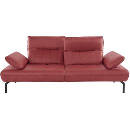Inosign Big-Sofa Marino, Armteil- und Rückenverstellung, wahlweise mit Sitztiefenverstellung, rot