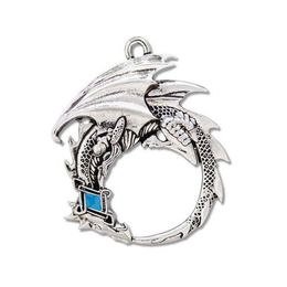 Adelia´s Adelia´s Amulett Anhänger Mythische Kelten Talisman, Ouroboros - Für Erneuerung, silberfarben