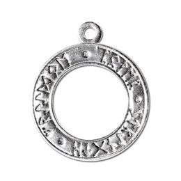 Adelia´s Adelia´s Amulett Anhänger Siegel der Hexerei (versilbert), Hexen Rune - Elementare Kraft, silberfarben
