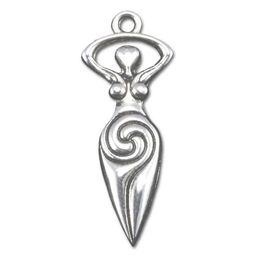 Adelia´s Adelia´s Amulett Anhänger Siegel der Hexerei (versilbert), Spiral-Göttin - Für spirituelles Wachstum, silberfarben
