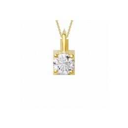 ONE ELEMENT Kettenanhänger 0.25 ct Diamant Brillant Anhänger aus 750 Gelbgold, Damen Gold Schmuck, goldfarben