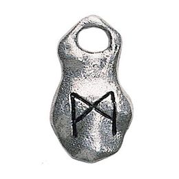 Adelia´s Adelia´s Amulett Anhänger Rune Charms, Man / Mannaz - Glückliche Liebe und Freundschaft, silberfarben