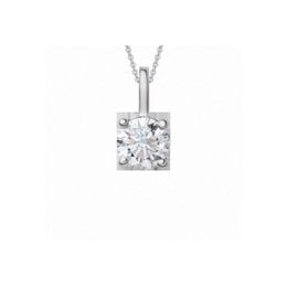 ONE ELEMENT Kettenanhänger 0.25 ct Diamant Brillant Anhänger aus 750 Weißgold, Damen Gold Schmuck, silberfarben