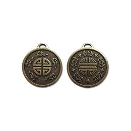 Adelia´s Adelia´s Amulett Anhänger Alte Symbole Talisman, Fünf Segen - Für Glück, Gesundheit, Frieden, Güte …, braun