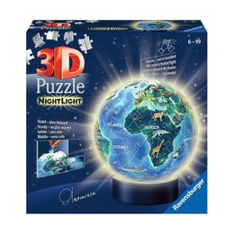 RAVENSBURGER VERLAG LED-Nachtlicht 3D-PUZZLE – ERDE BEI NACHT 72-teilig