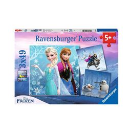 RAVENSBURGER VERLAG Puzzle ABENTEUER IM WINTERLAND 3x49-teilig